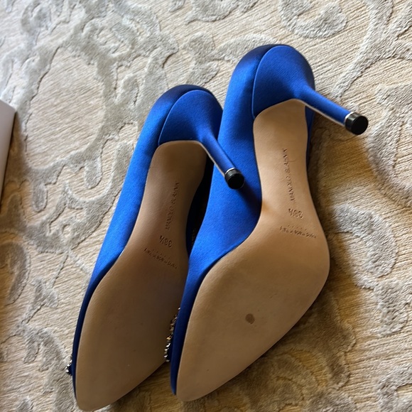 Manolo Blahnik | Shoes | Never Used With Box And Duster Royal Blue ...